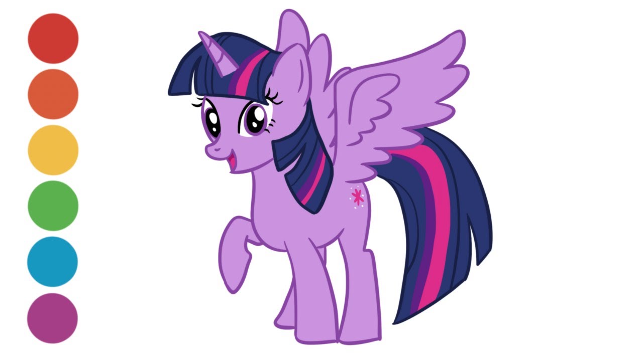 How to Draw Twilight Sparkle 🦄 My Little Pony Easy Drawing - YouTube