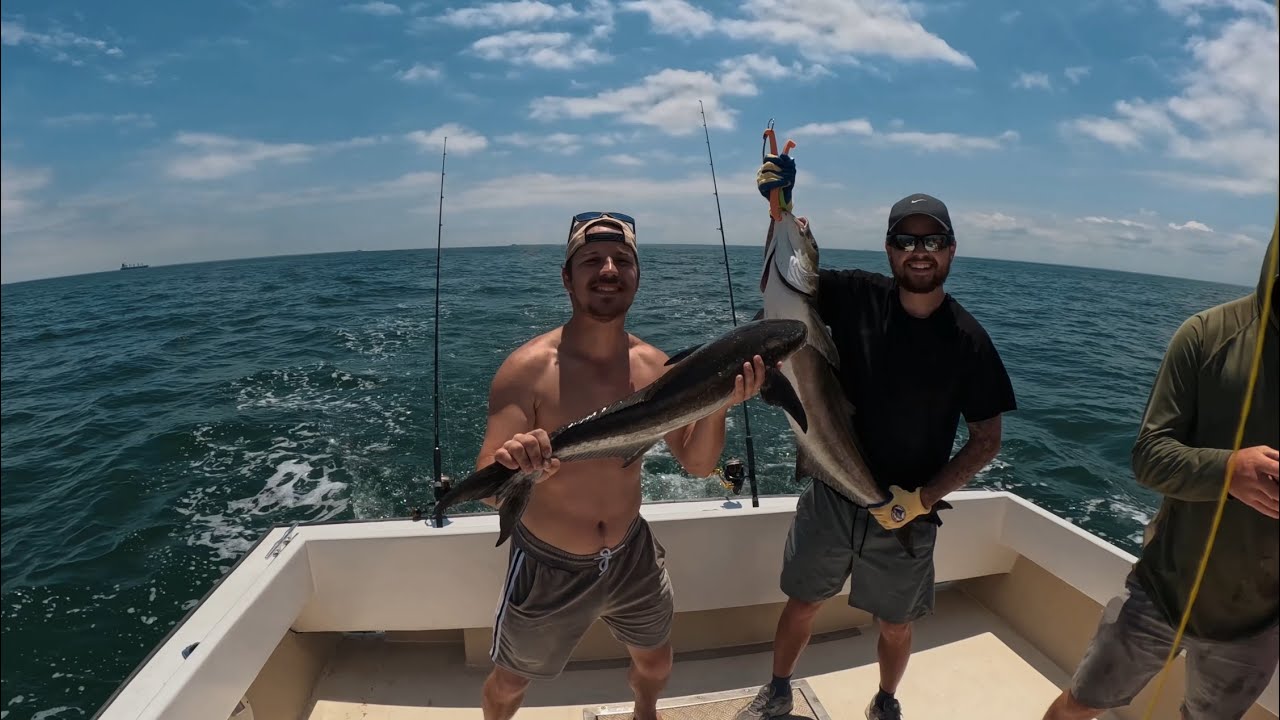 Out Cobia Fishing in VA Beach! - YouTube