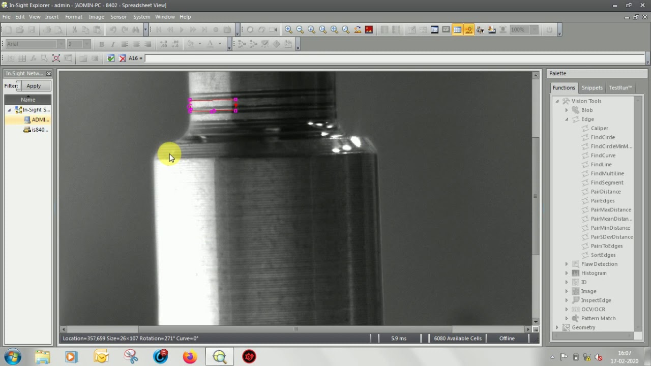 Cognex Vision Application Using VB6 - Insight Spreadsheet - YouTube