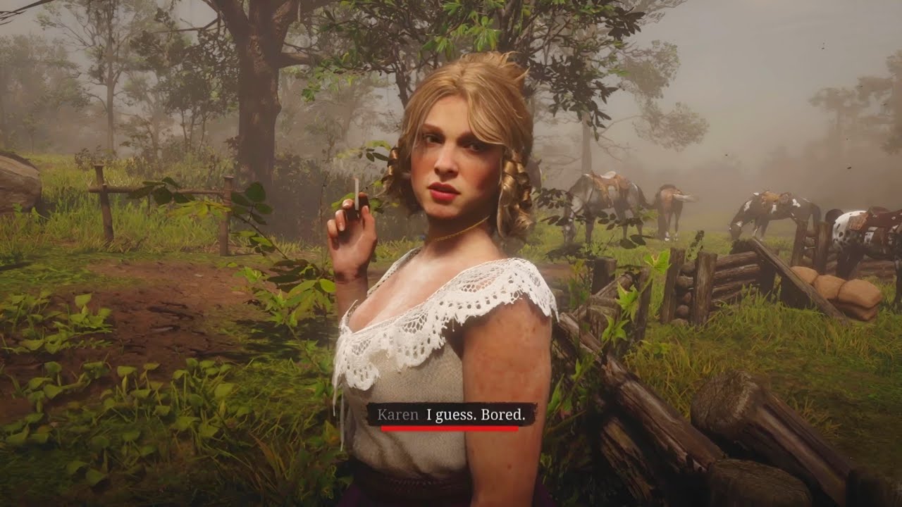 Karen isn't bored nor lazy, she's just sad | Rdr2 - YouTube