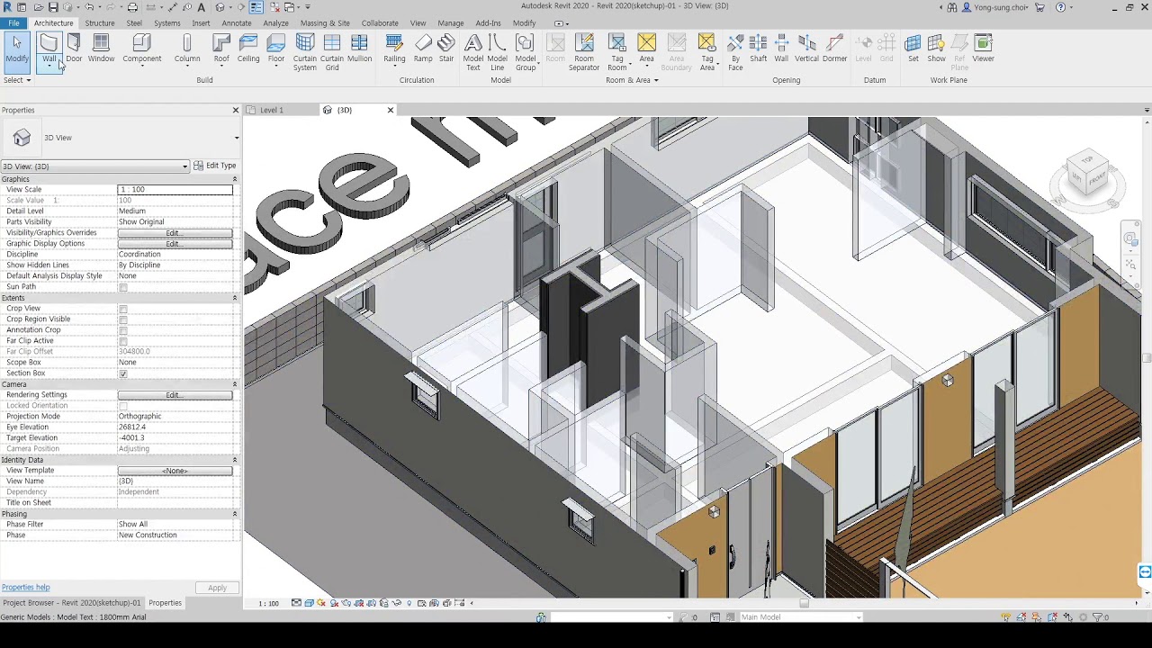 Revit 2020 Link Sketchup-02 - YouTube