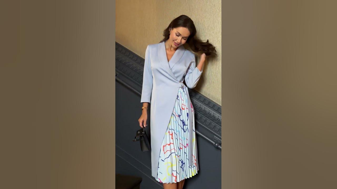 Платье KALORIS 2109 /1 голубой - YouTube