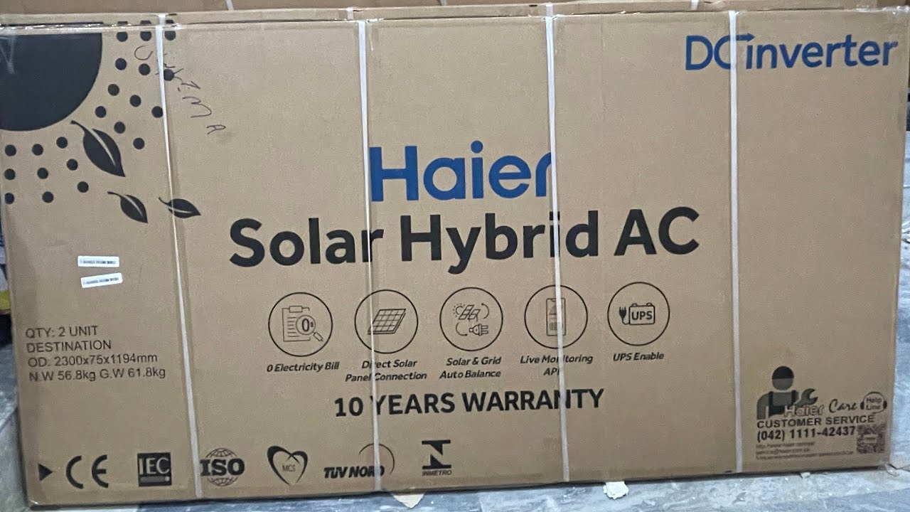 Haier solar hybrid ac price & review || direct solar ac || new solar ac ...