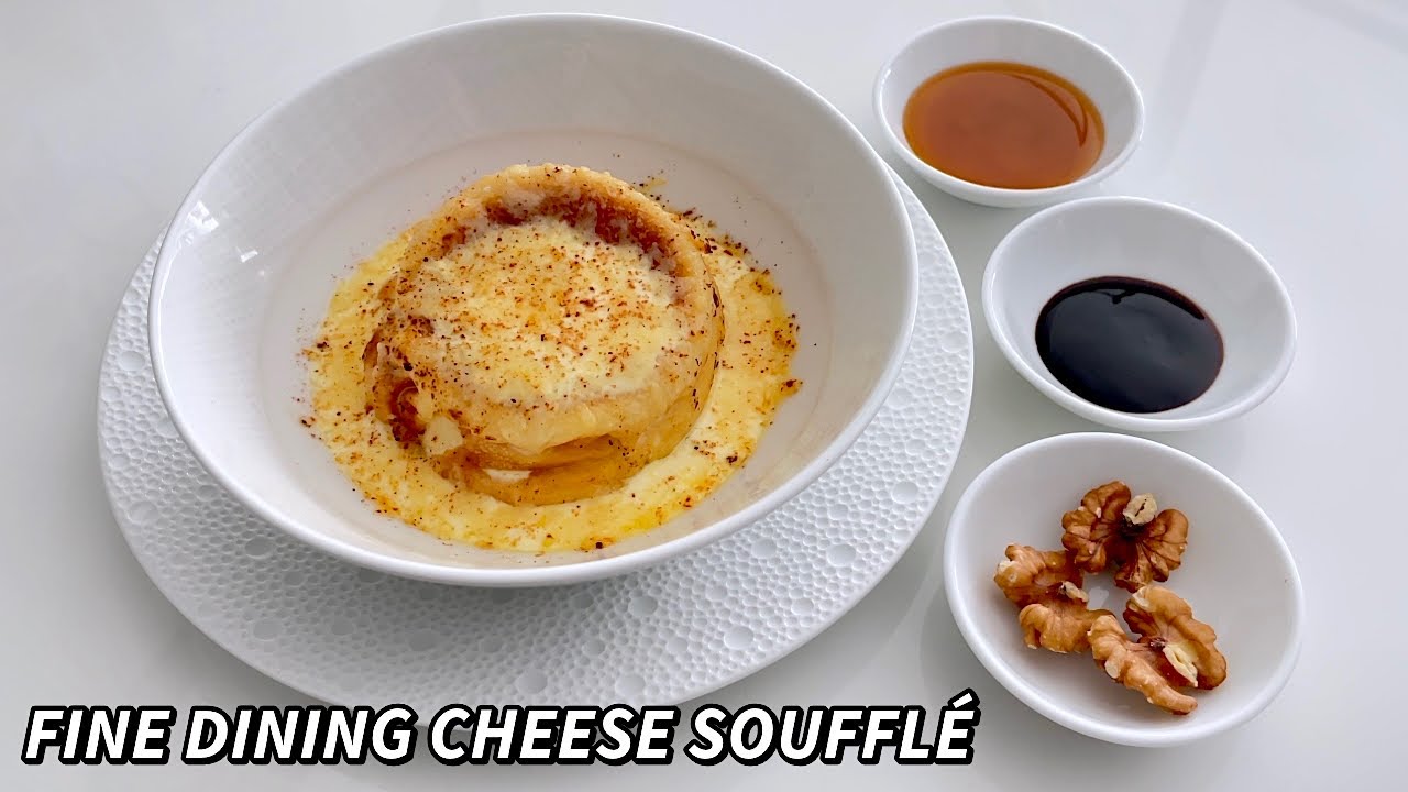 Fine Dining Cheese Soufflé with Honey, Balsamic & Walnuts - Twice Baked ...
