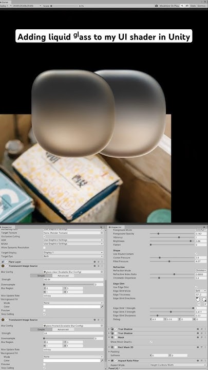 Liquid glASS UI shader in #unity #shaders #apple #ios #ui - YouTube