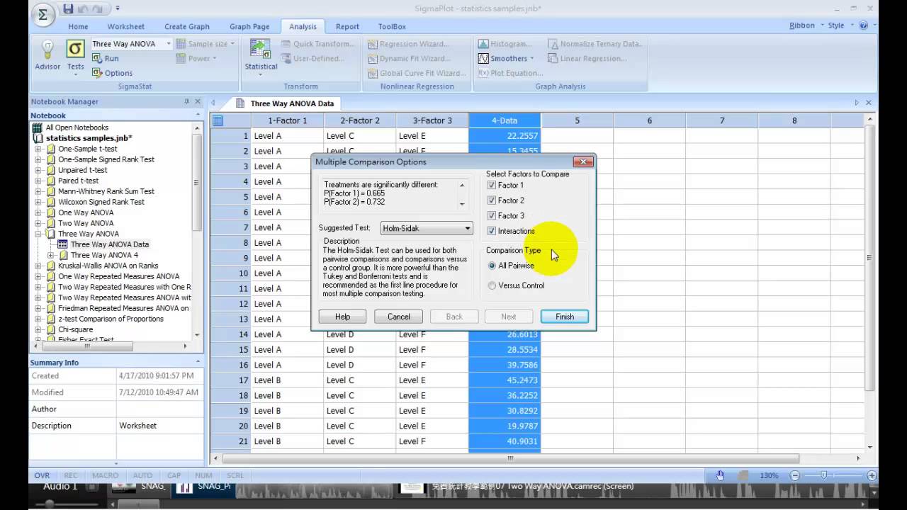 免費統計教學範例08 Three Way ANOVA - YouTube