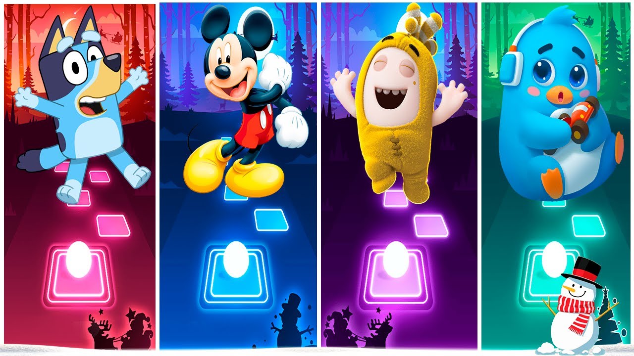 Bluey Bingo 🆚 Mickey Mouse 🆚 Oddbods Bubbles 🆚Baby Bus. 🎶 Who Will Win ...