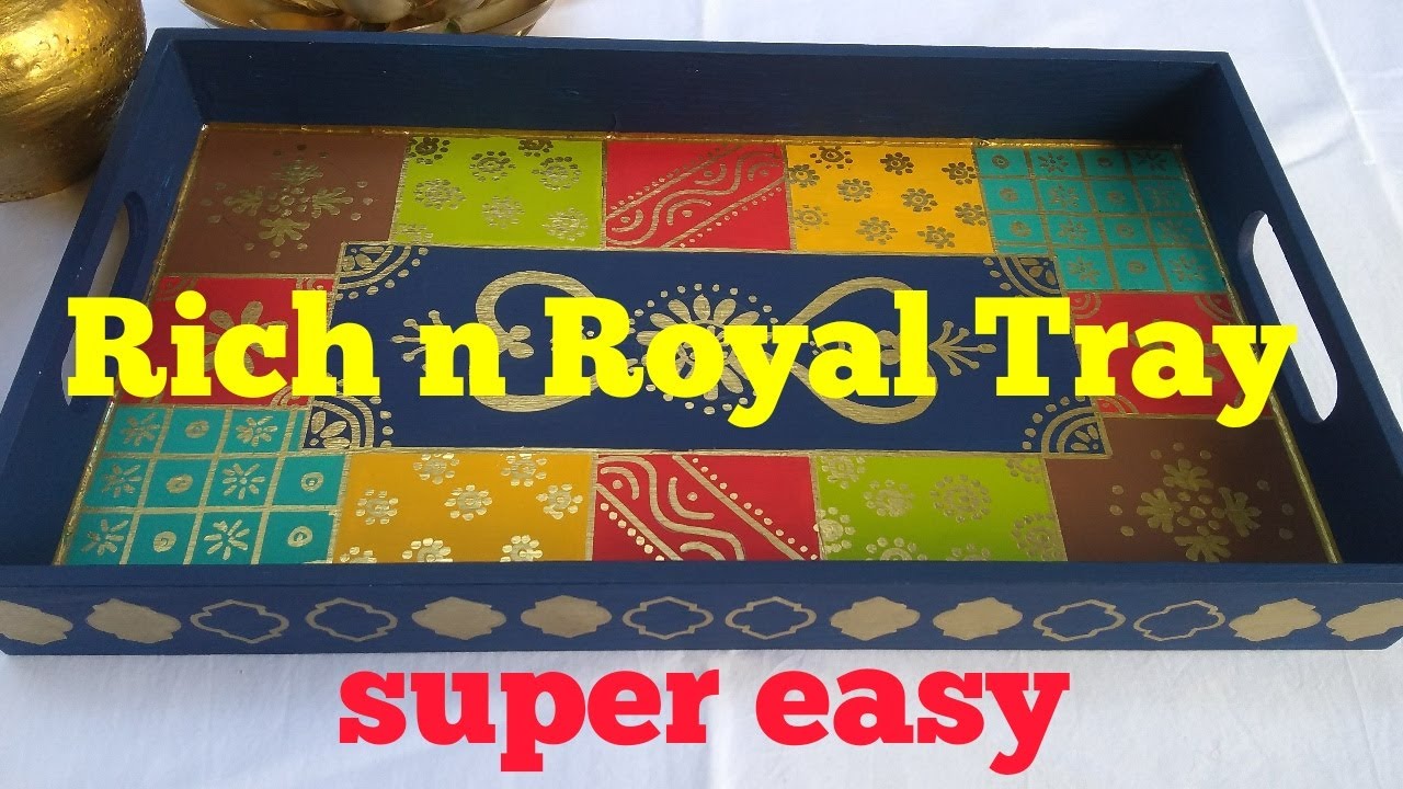 Decorative Tray-DIY /Festive Decoration Idea /Handmade Wooden Tray ...