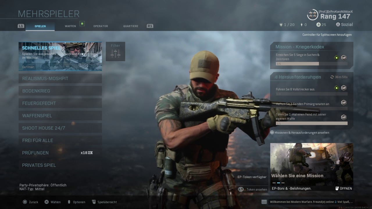 Call of Duty®: Modern Warfare insane round with MP5k - YouTube