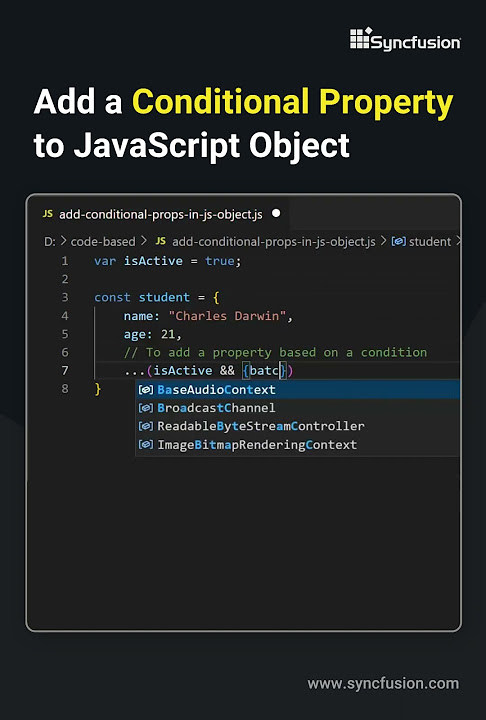 Add A Conditional Property To Javascript Object Youtube