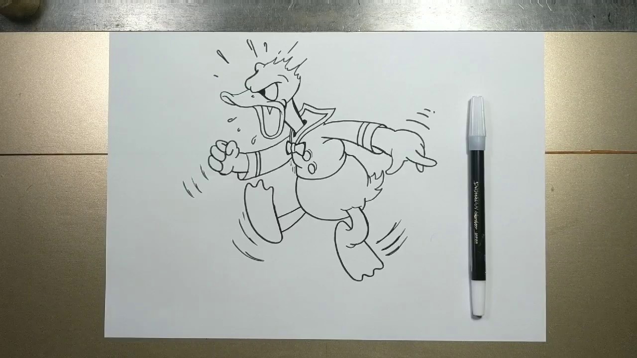 Donald Duck Angry Face Drawing