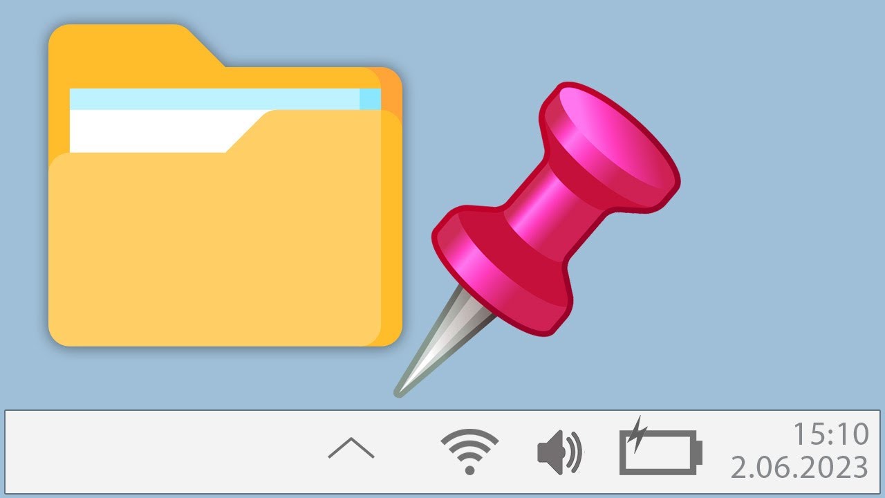How to Pin a Folder or Drive to Taskbar - YouTube
