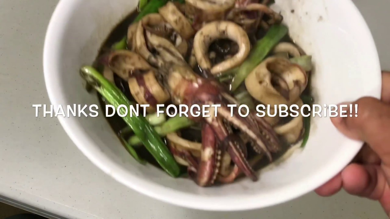 ADOBONG PUSIT(SQUID ADOBO WITH THE INK) easy to cook! - YouTube