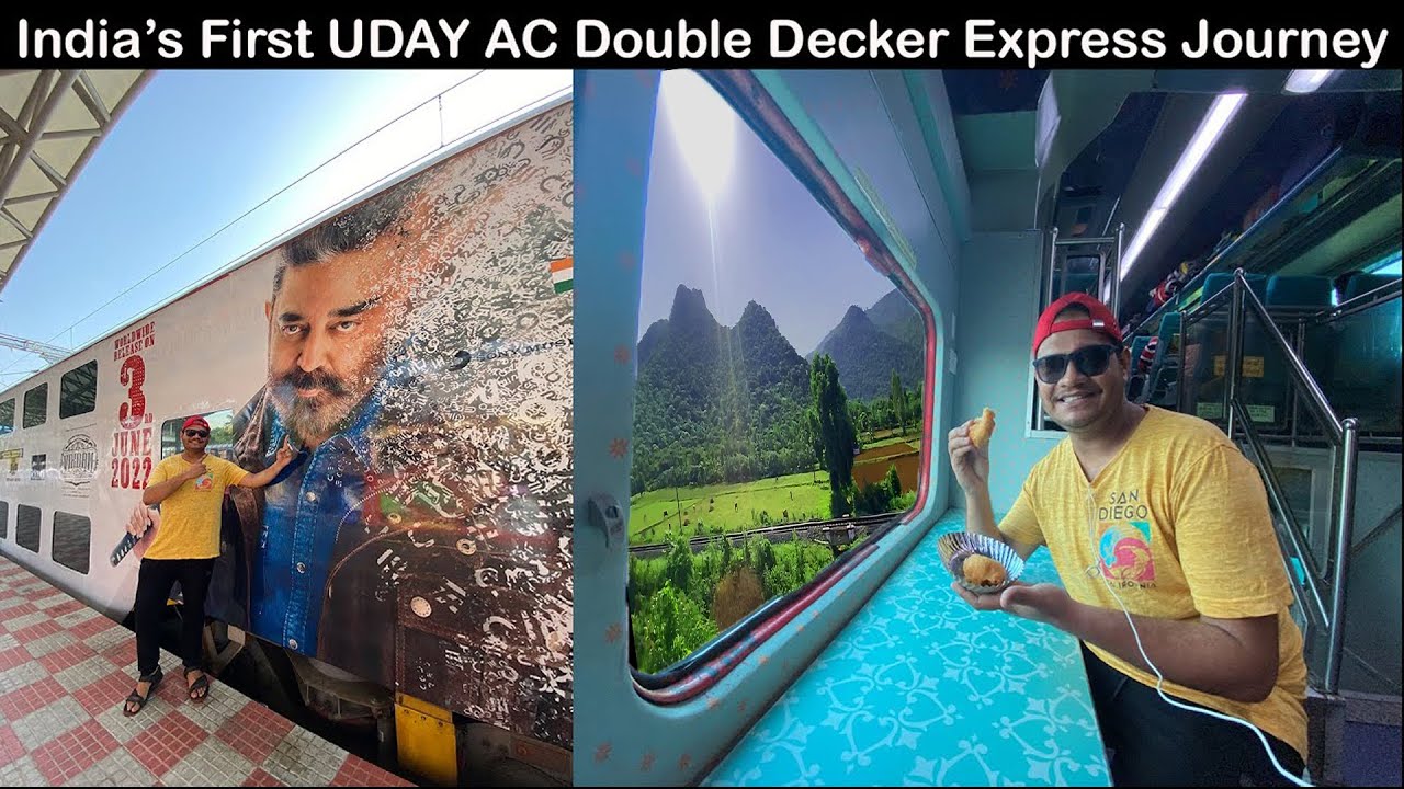 INDIA'S Business Class Train Travel - UDAY AC DOUBLE DECKER EXPRESS ...