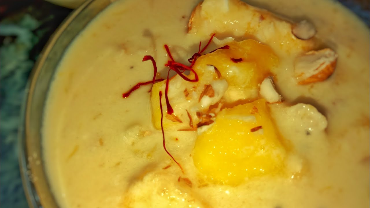 आम की रबड़ी बनाने की सरल विधि | Mango Rabdi recipe | Indian Dessert ...