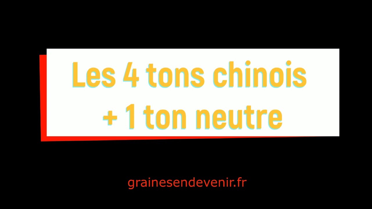 Les 4 tons chinois et le ton neutre en moins de 3 minutes ! - YouTube