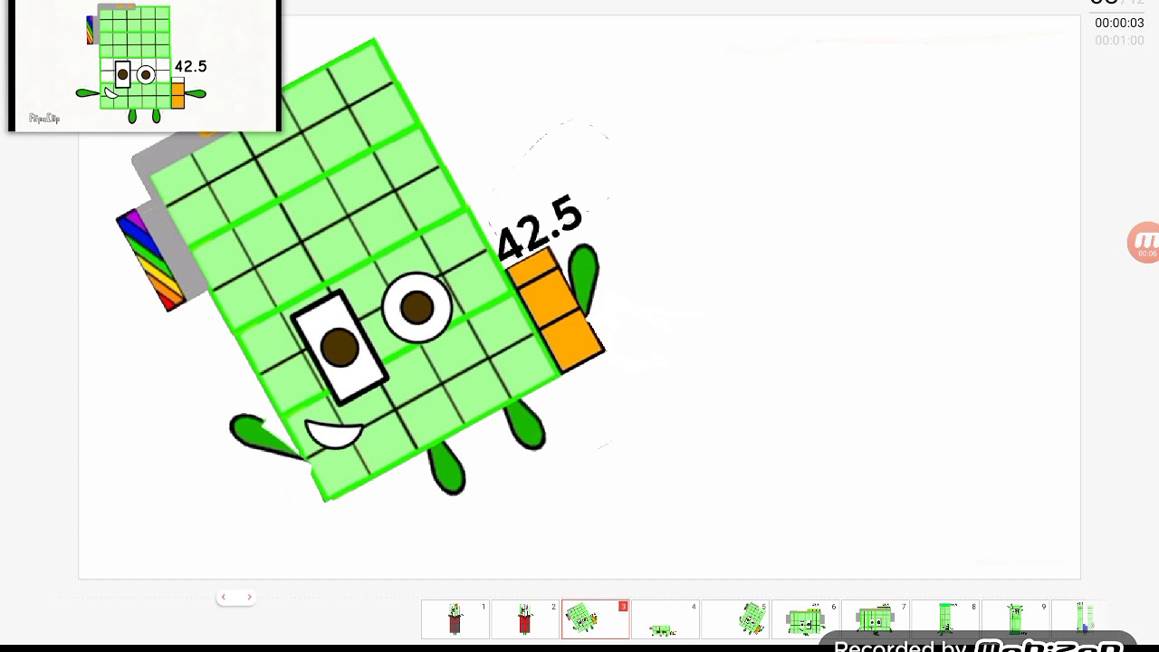 Numberblocks Band Halves 41.5 to 45.5 - YouTube