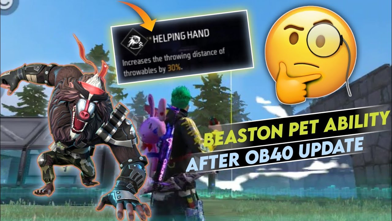 BEASTON PET ABILITY || BEASTON [ MONKEY ] 🐒 PET ABILITY AFTER OB40 ...