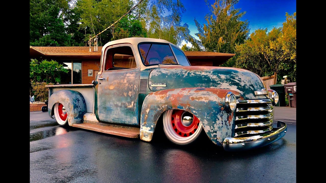 Bagged 1950 Chevy 3100 Walkaround - YouTube