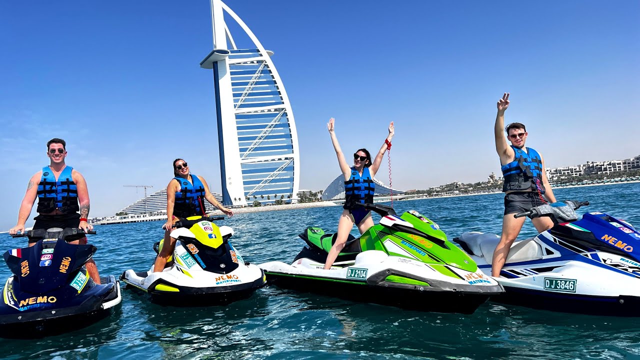 Nemo Water Sports Dubai - Jet Ski Tour - Parasailing - Flyboard - YouTube
