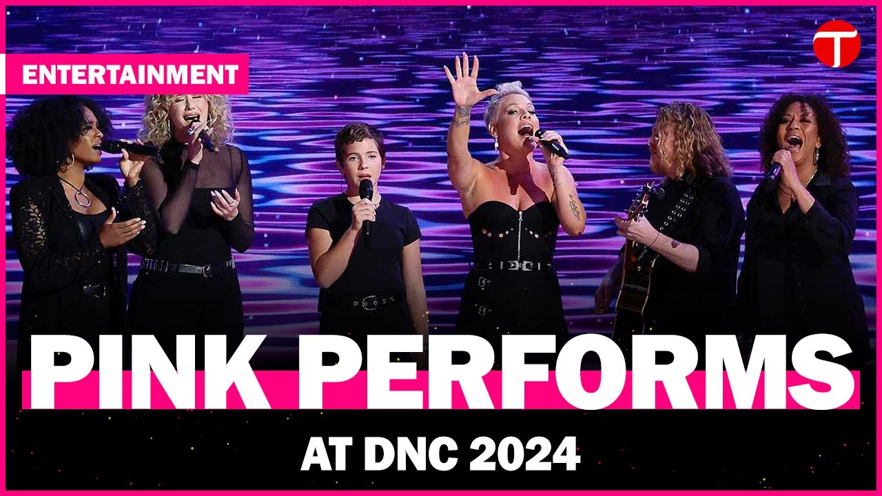 Pink brings emotional performance to DNC 2024 - YouTube
