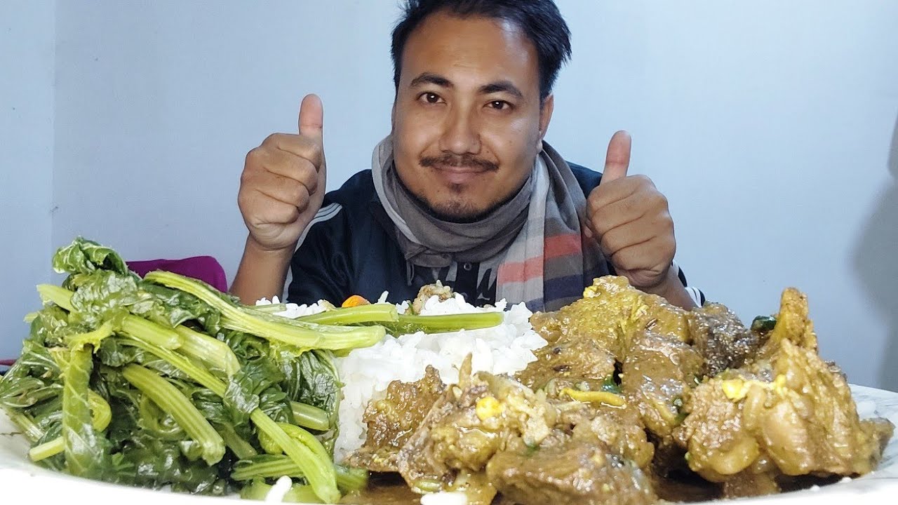 Special buffalo meat with Green vegetables | Local dishes | Northeast ...