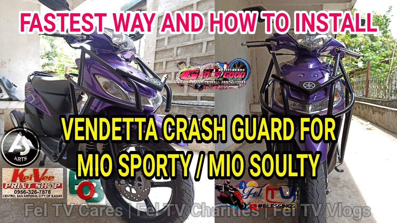 Fastest Way to Install Vendetta Crash Guard on Mio Sporty / Mio Soulty ...
