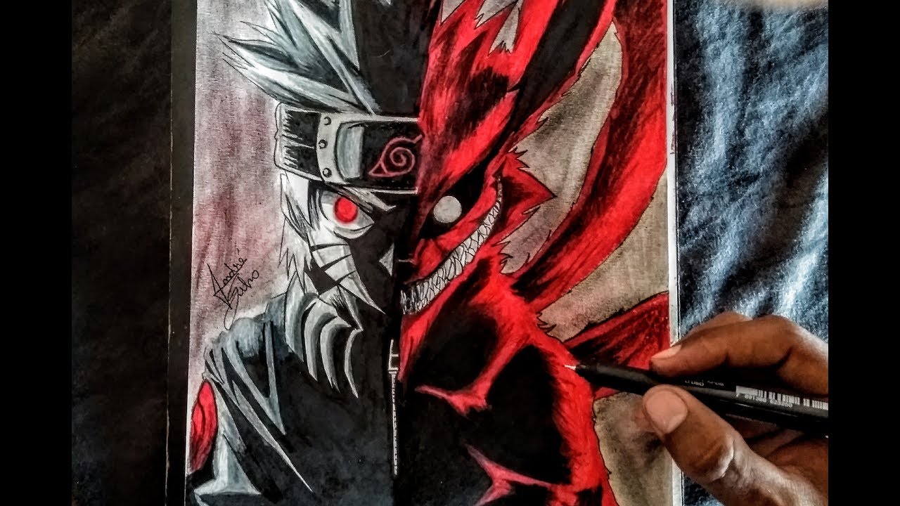 SPEED DRAWING- KYUUBI NARUTO - YouTube