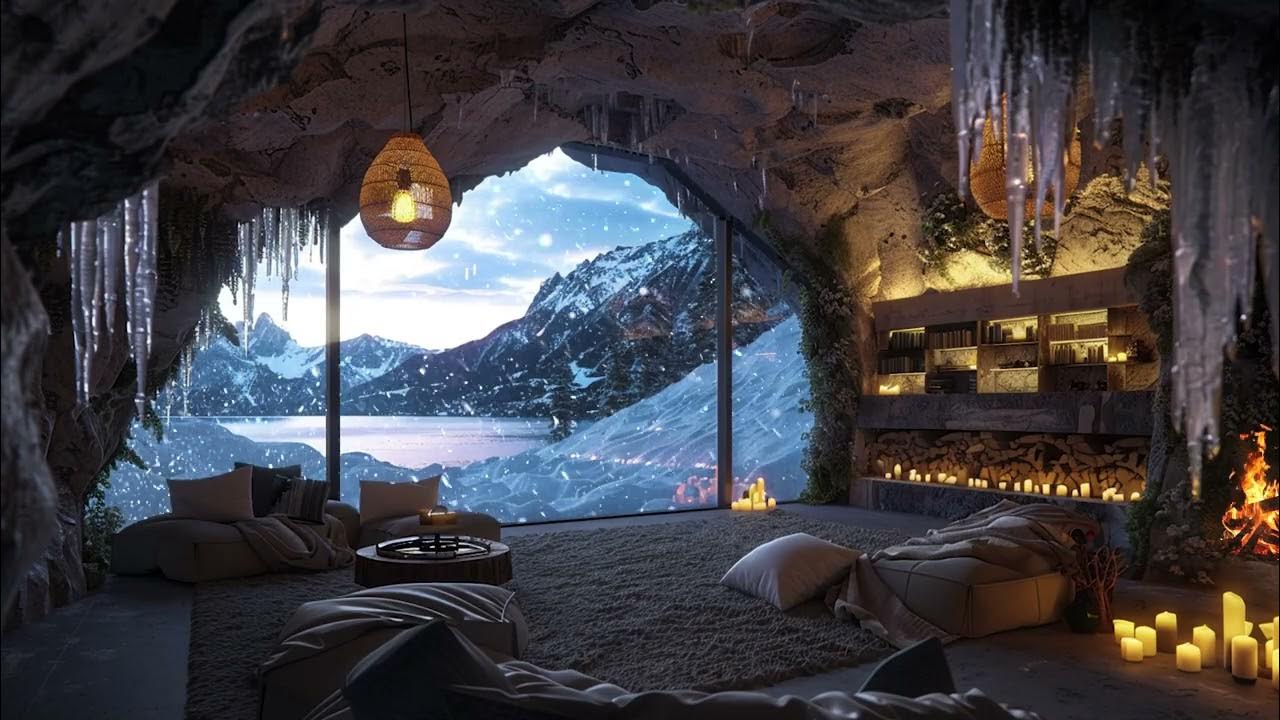 Intense Blizzard strikes a Lonely Log Cabin┇Frosty Wind Sound for Sleeping & Heavy Howling Wind ...