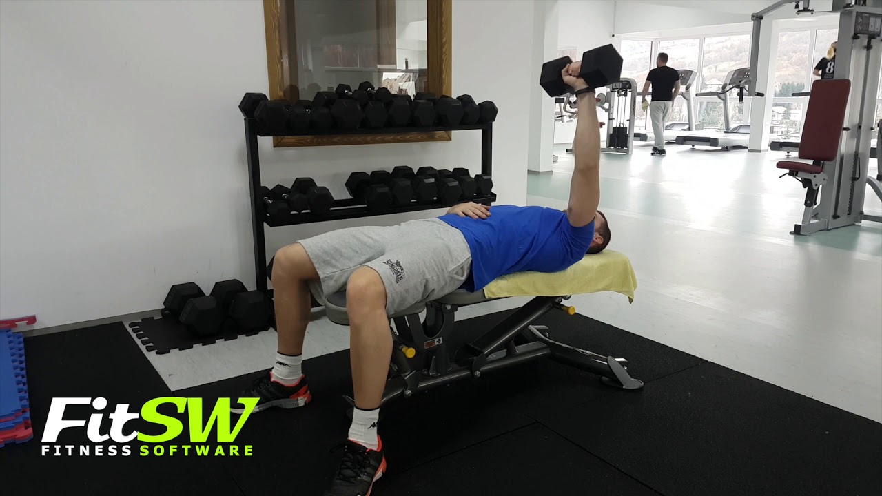 One Arm Dumbbell Bench Press: Chest Exercise Demo How-to - YouTube