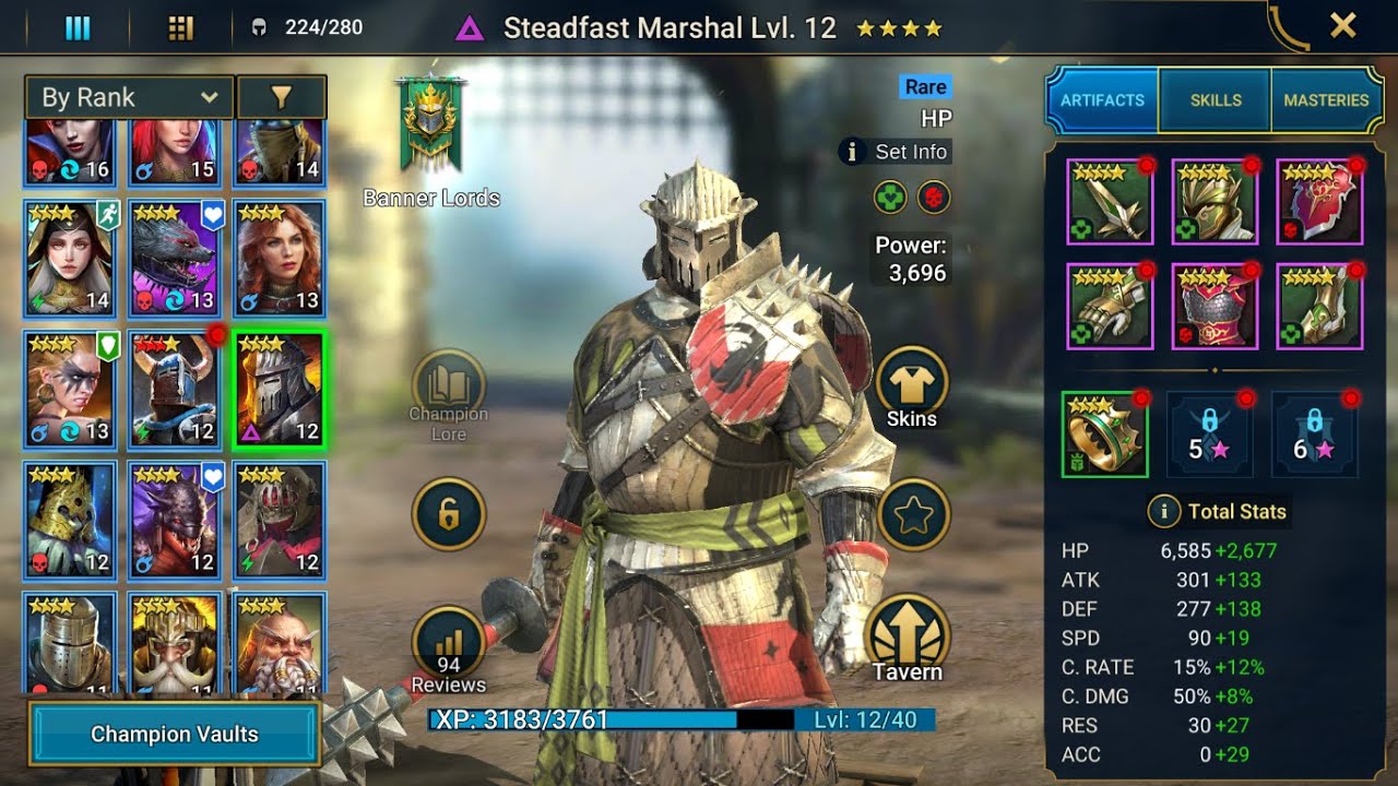 Let's Play RAID: SHADOW LEGENDS DAY 217 STEADFAST MARSHAL (Android ...