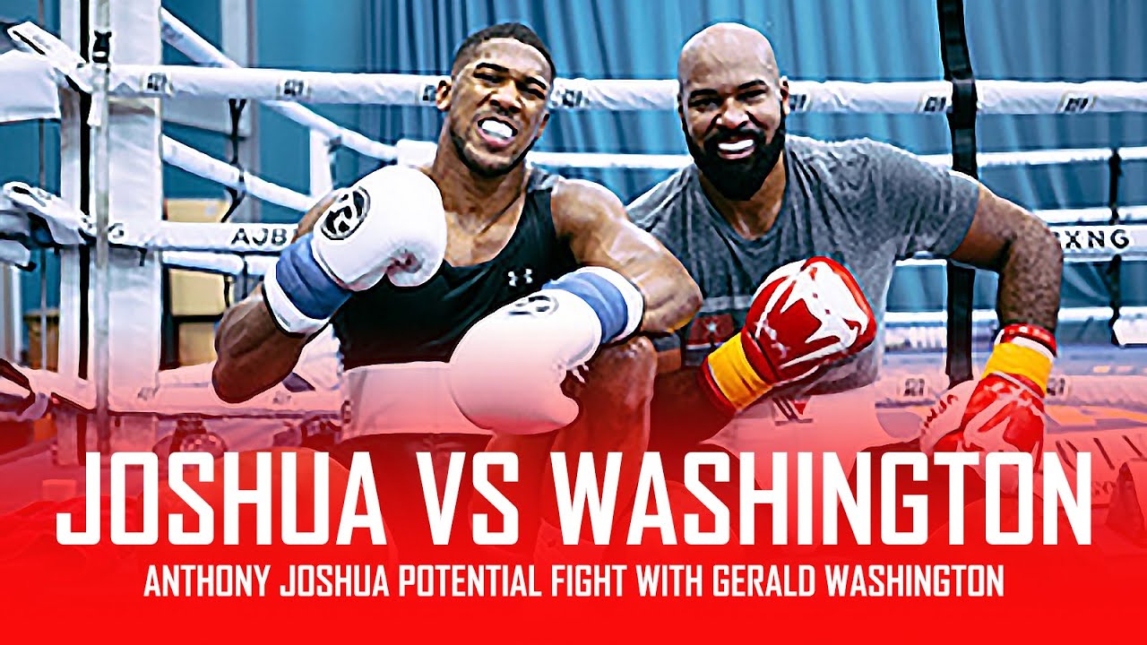🥊 ANTHONY JOSHUA'S TEAM EXPLORING GERALD WASHINGTON FIGHT 🥊 - YouTube