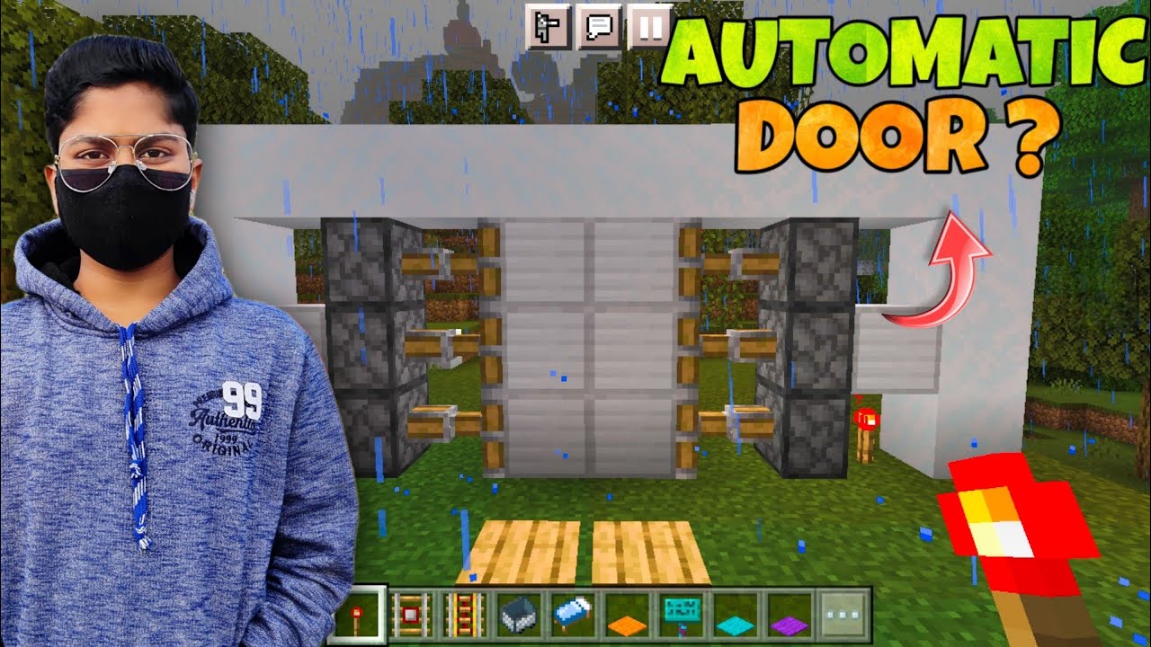 I MADE AN AUTOMATIC DOOR IN MINECRAFT ? - YouTube