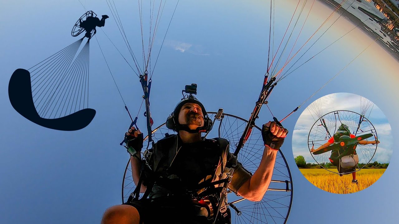 Sunset Paramotor Wingover Practice - YouTube