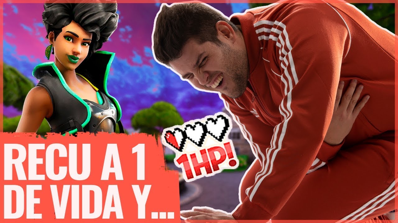 SE QUEDA A 1 DE VIDA EN FORTNITE Y... - YouTube