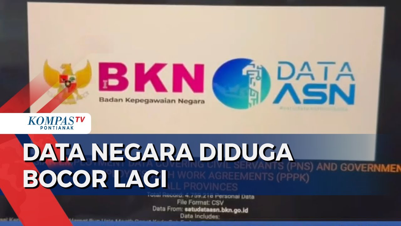 Terjadi Lagi! 4,7 Juta Data Aparatur Sipil Negara Diduga Bocor - YouTube