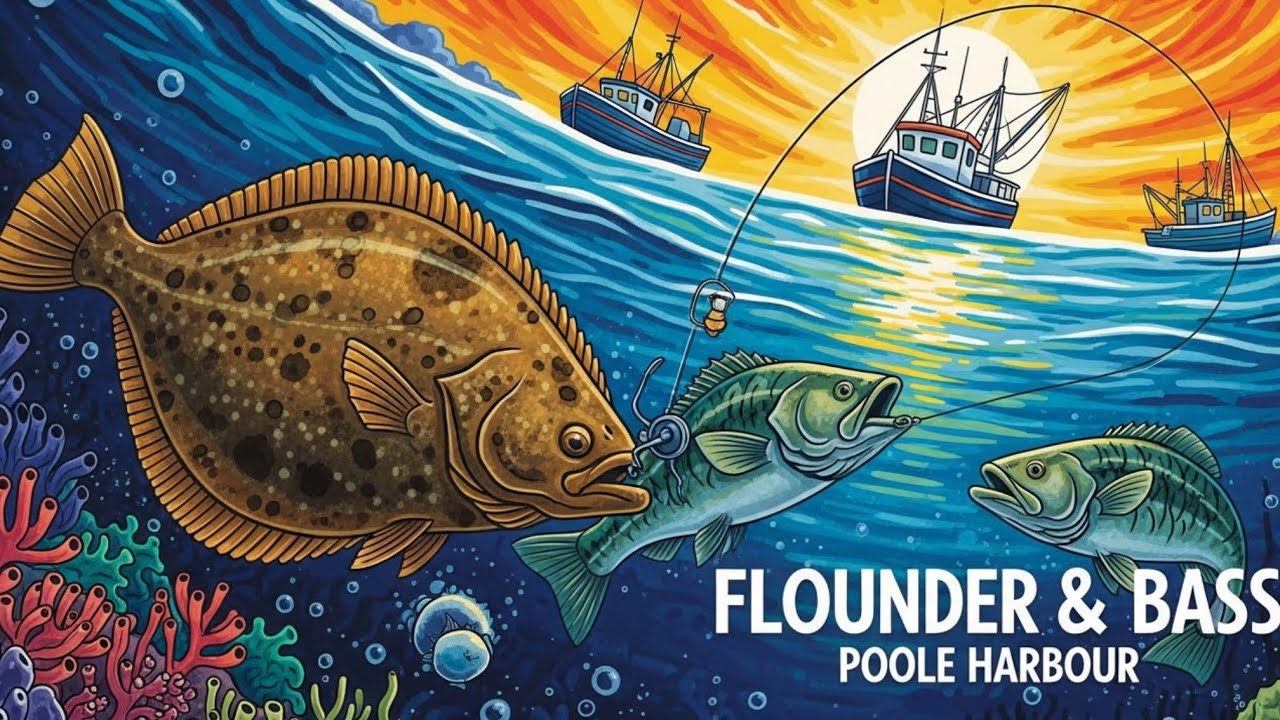 Flounder and Bass Fishing Poole Harbour With Ace - YouTube