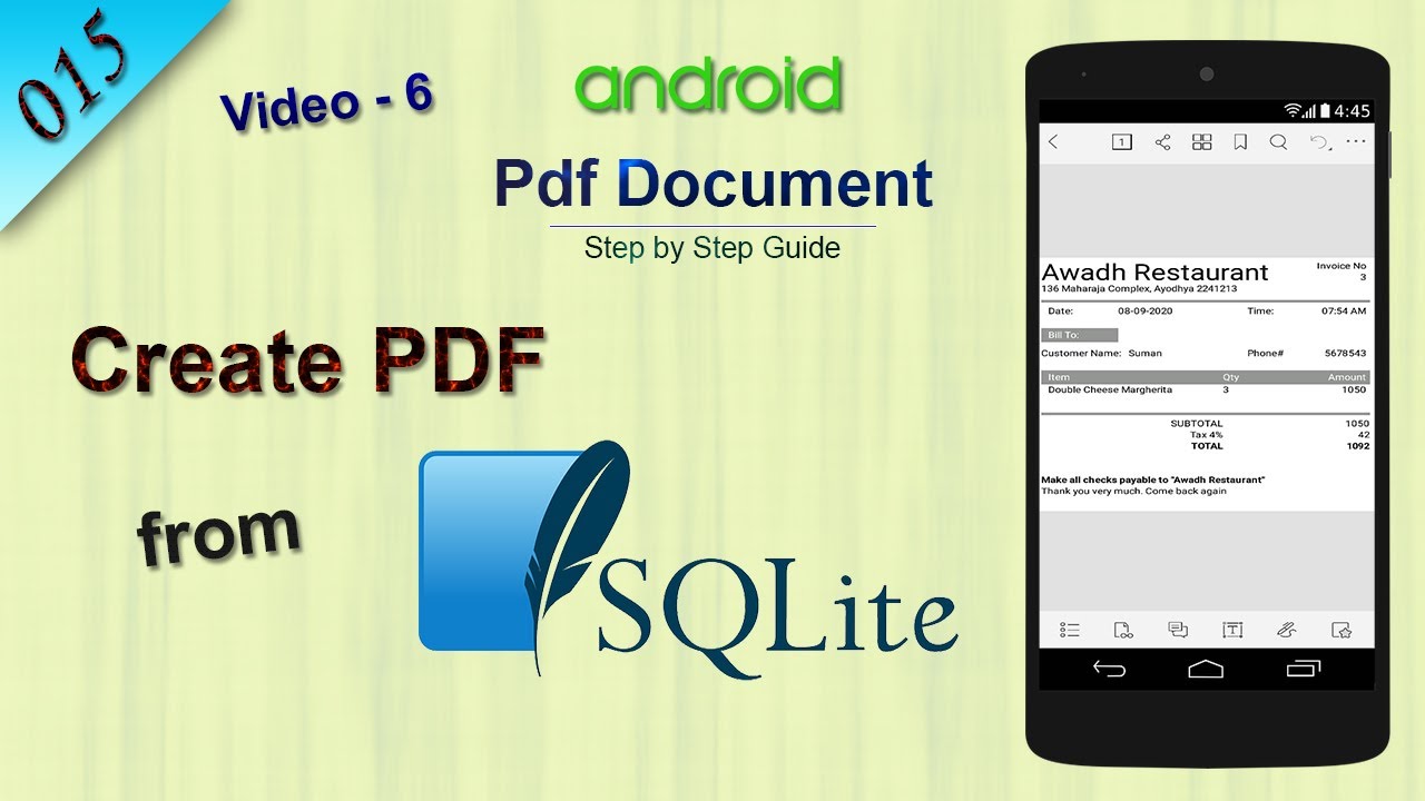 6 How To Create Pdf Invoice From SQLite Database In Android YouTube 6-how-to-create-pdf-invoice-from-sqlite-database-in-android-youtube