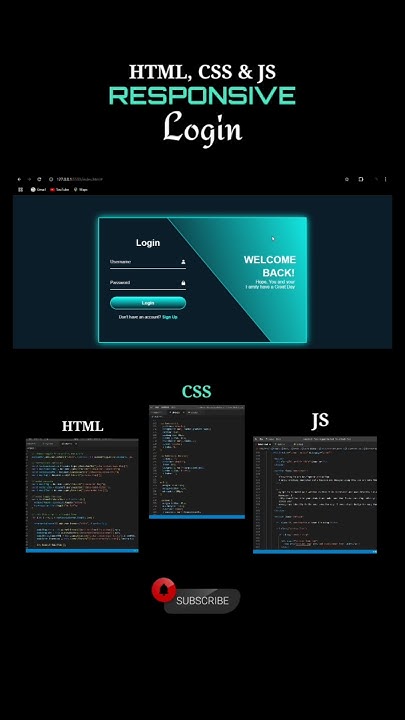 Responsive #login form #html #css #javascript #webdesign #webdevelopment #responsivedesign # ...