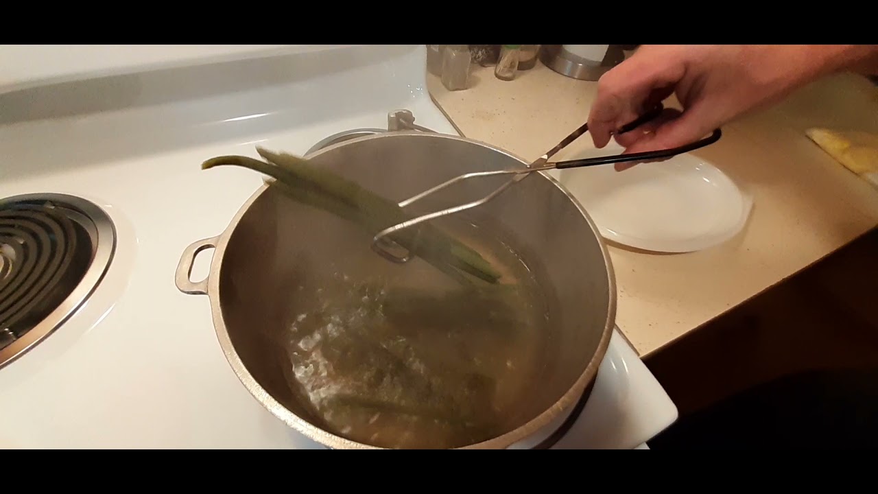 Cooking and Eating Cattail Flowerheads - YouTube