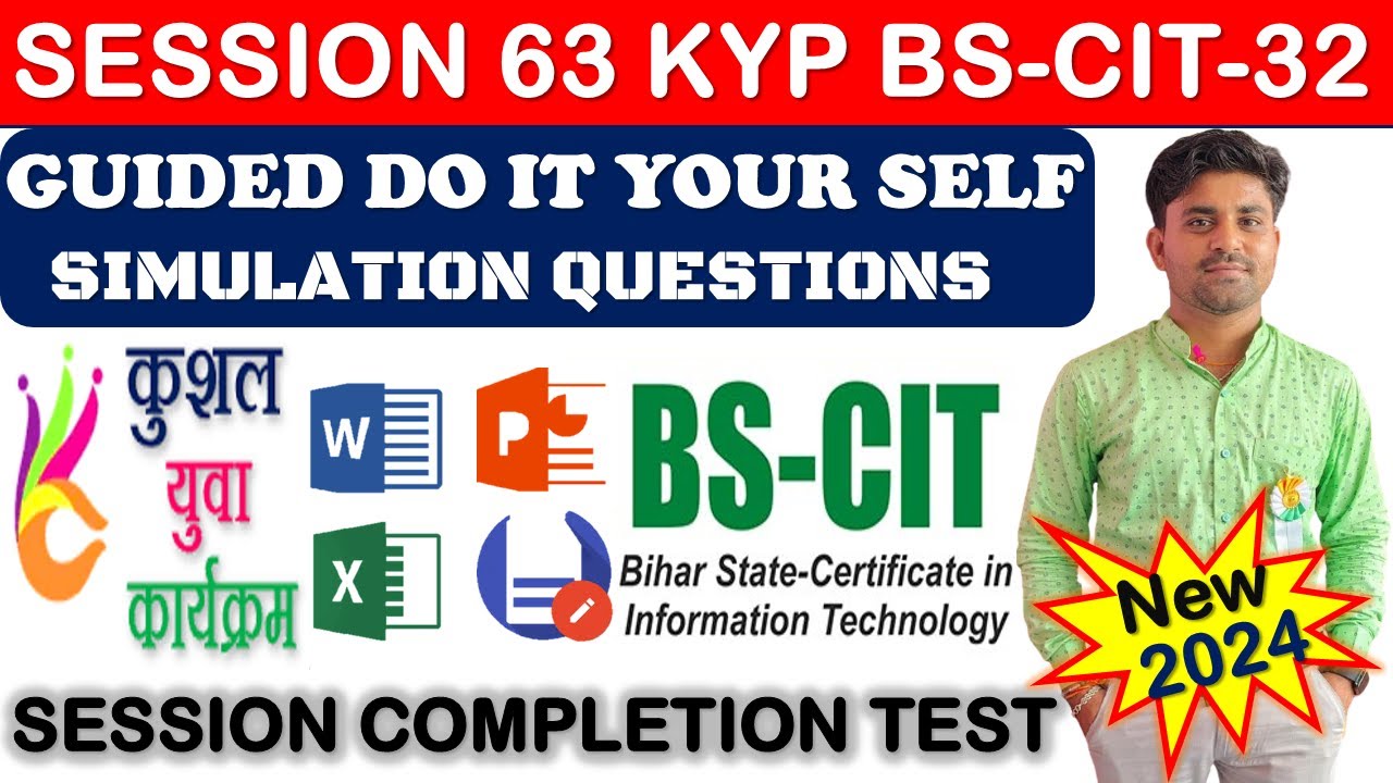 GUIDED DO IT YOUR-SELF 63 | BS-CIT SESSION 32 | KYP SESSION 63 ...