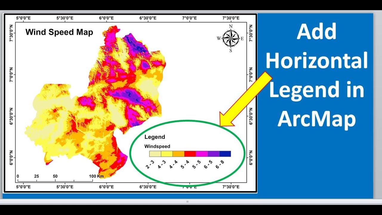 How To Add Horizontal Legend to Map in ArcMap - YouTube