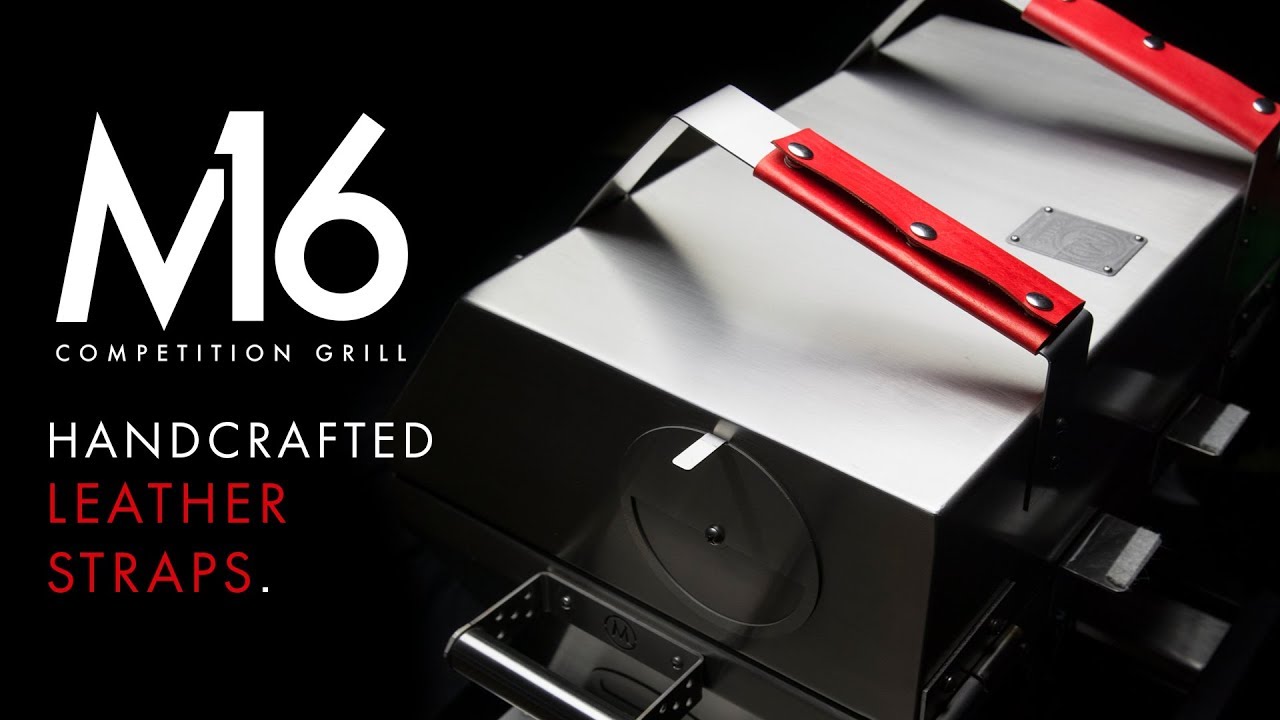 Handcrafted Leather Straps for the M16 Grill - YouTube