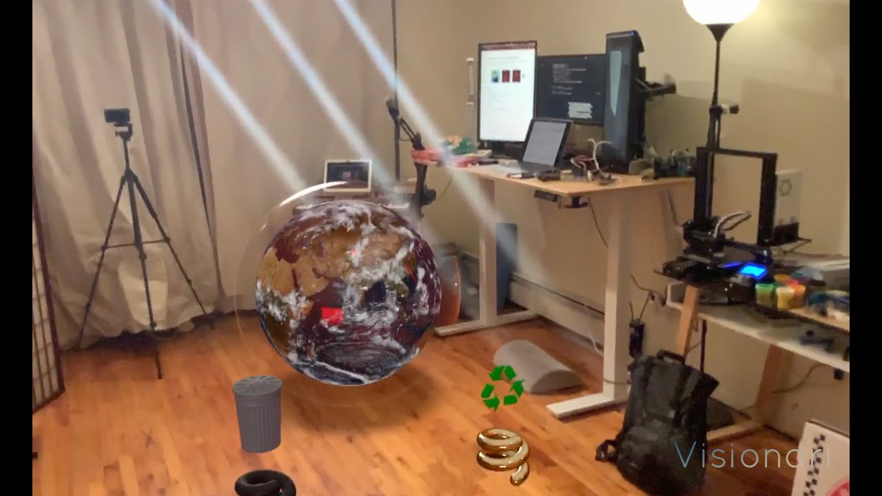 Augmented Reality Climate Change Recycling - Visionari - YouTube