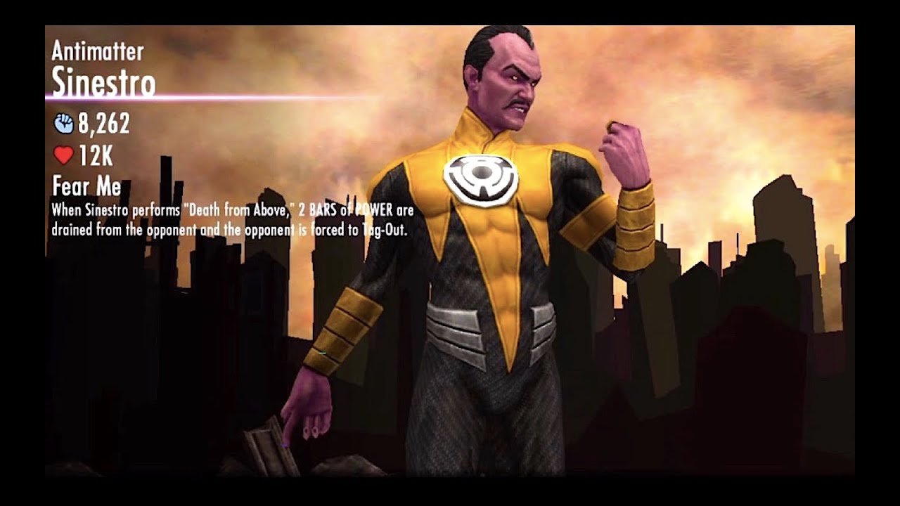 Sinestro - Injustice gods among us - YouTube