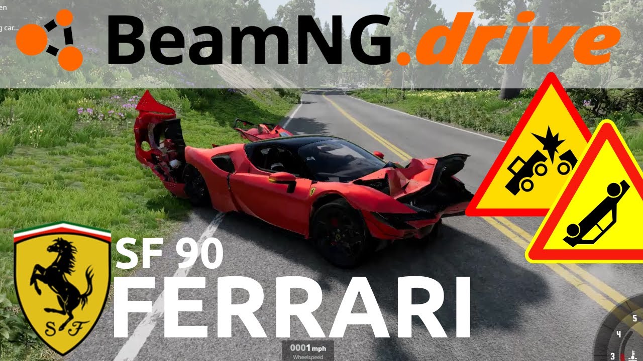Ferrari SF90 Destruction: Extreme Car Crashes and Total Annihilation in ...