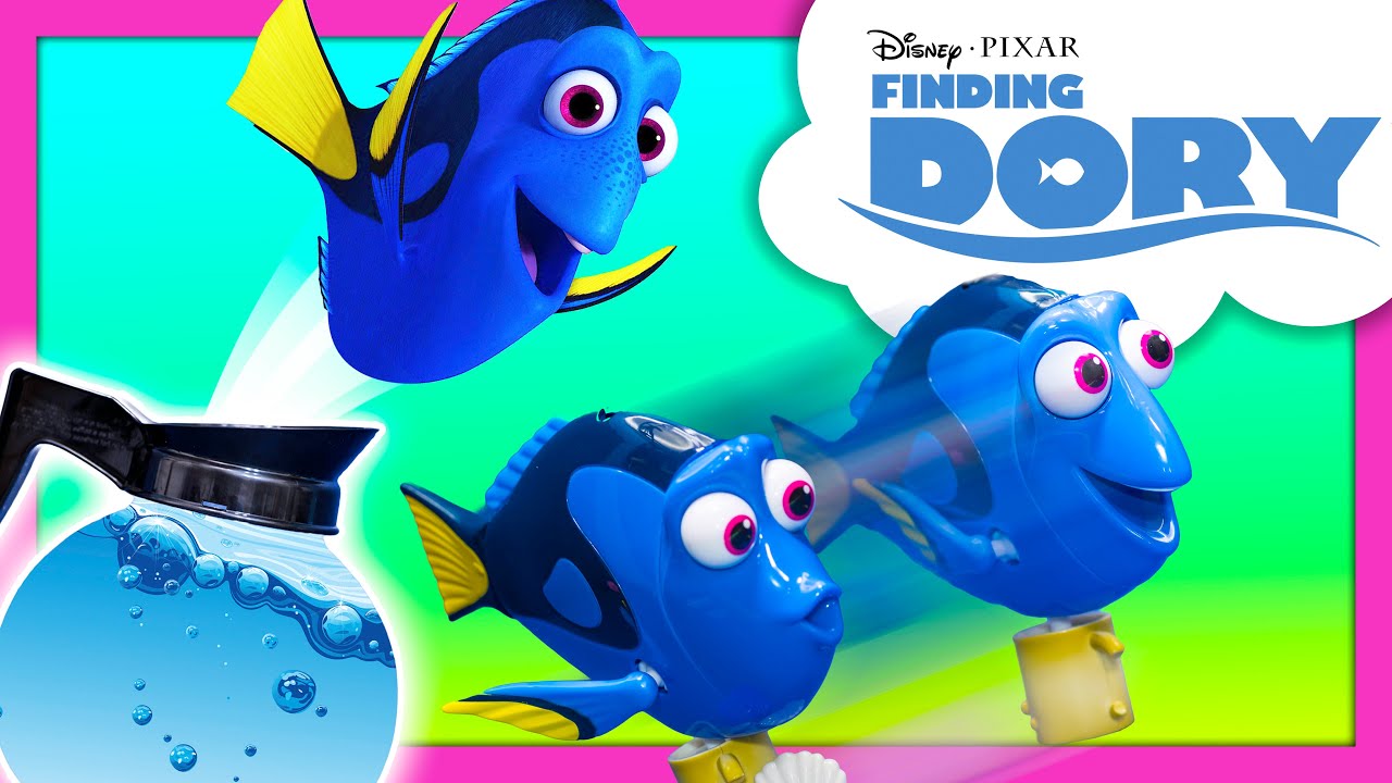 FINDING DORY Pixar Dory Coffee Pot + Changing Faces Dory with Nemo ...