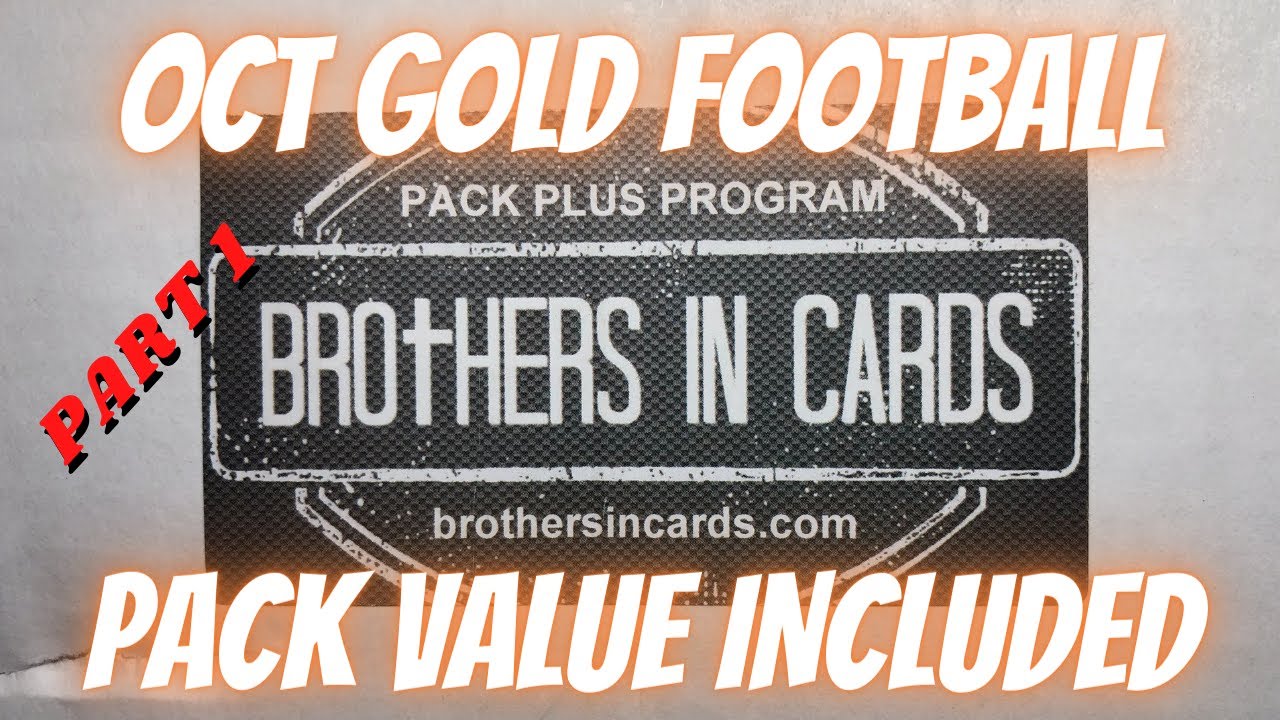 Brothers In Cards October 2020 Gold Football Subscription Box. Pack ...