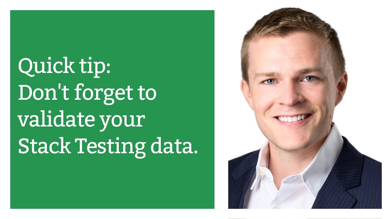 Stack Testing Tip Validate Your Data Youtube 1227