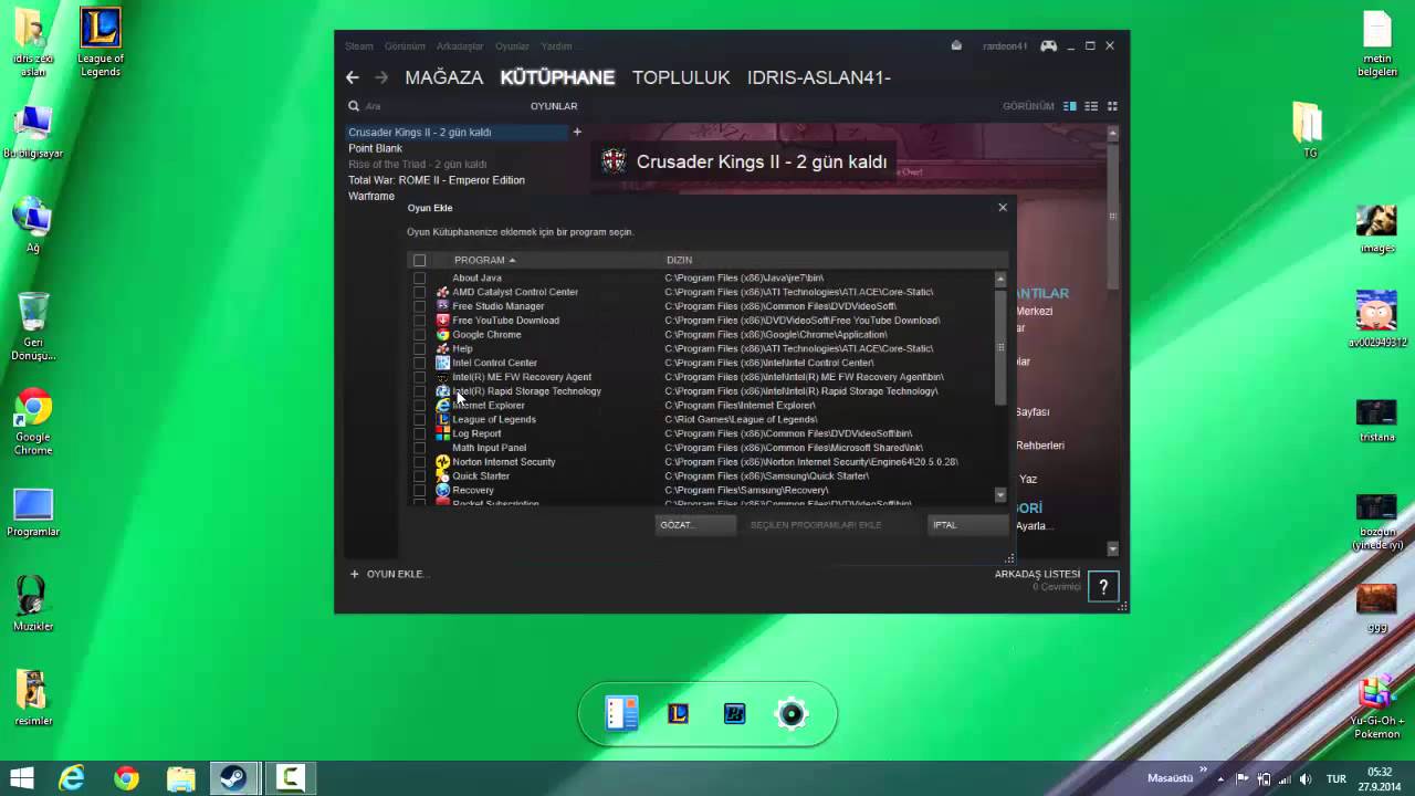 steam e kısayol ekleme ve kaldırma - YouTube
